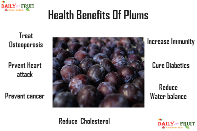 Nutrition chart for Plum